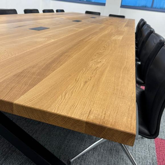 Solid Oak Boardroom Conference Table – Ashford Blake