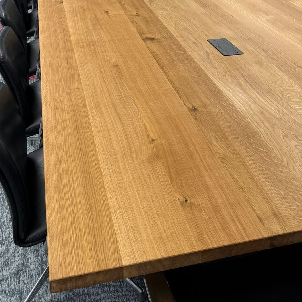 Solid Oak Boardroom Conference Table – Ashford Blake