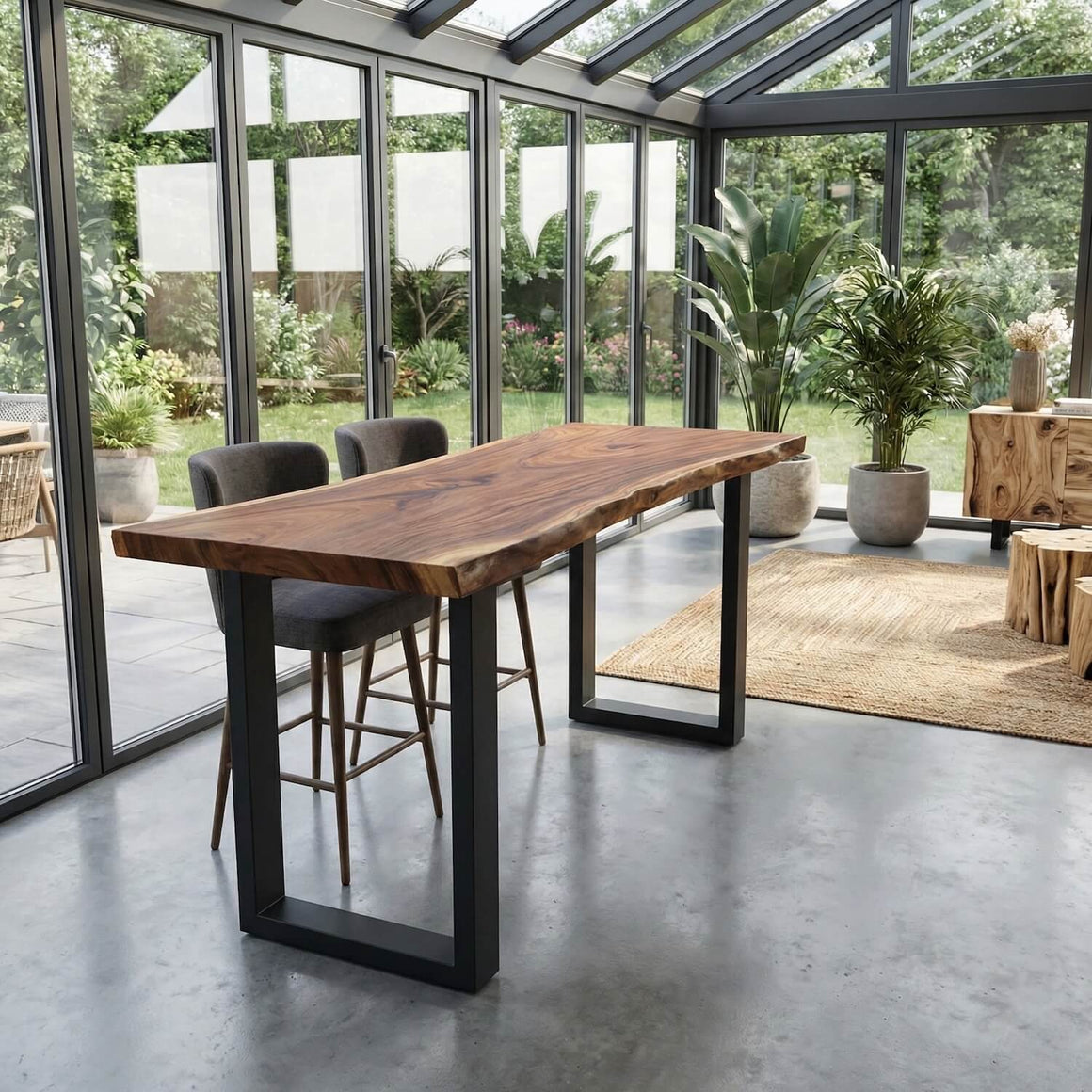 Suar Single Slab Live Edge Breakfast Bar (Freestanding) – Ashford Blake