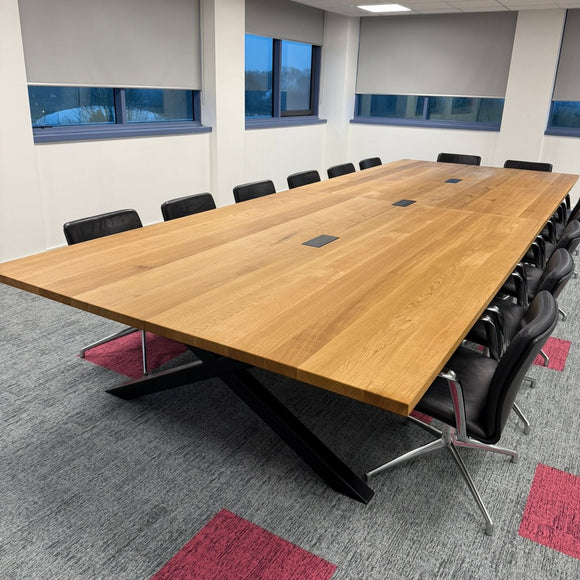 Solid Oak Boardroom Conference Table – Ashford Blake