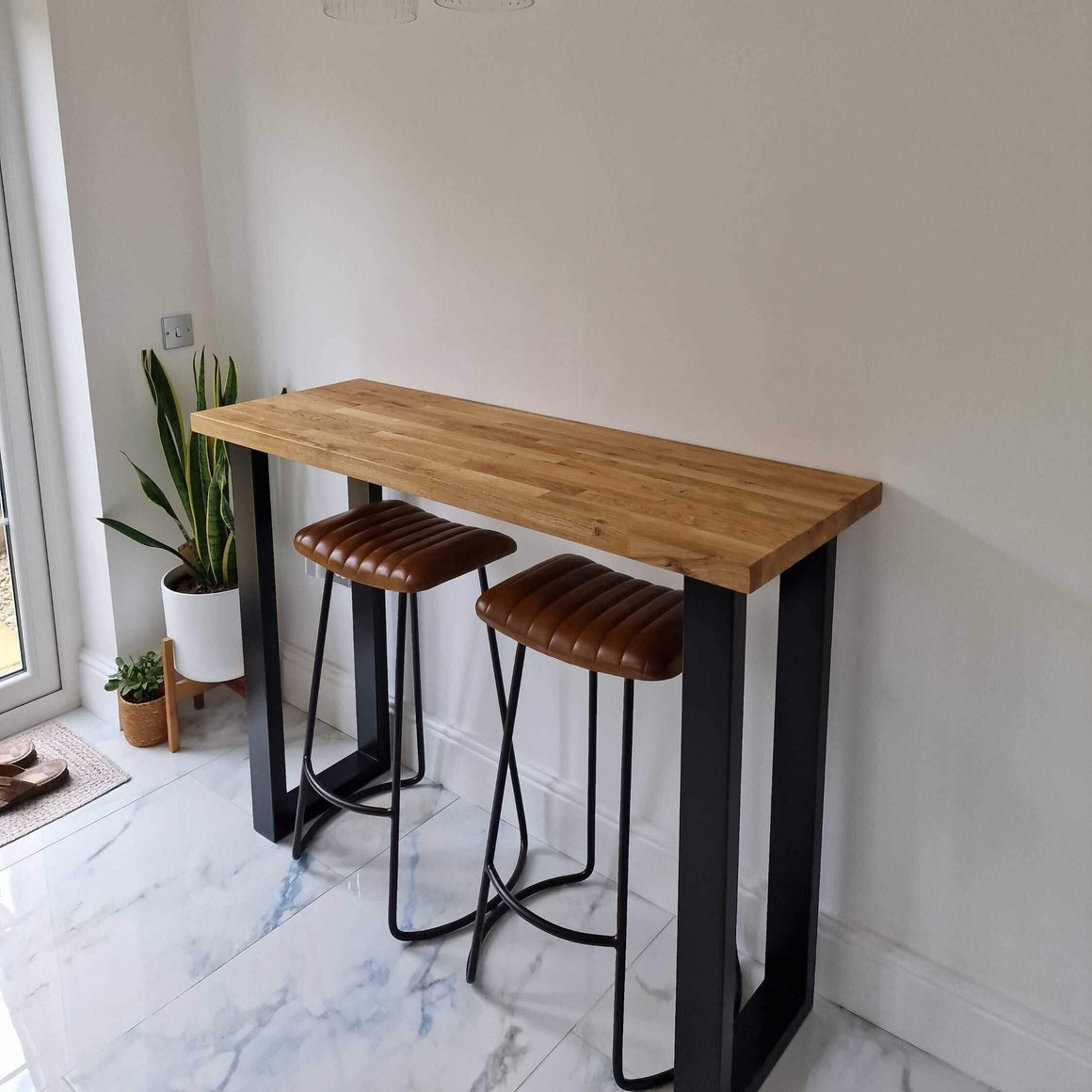 Staved Oak Breakfast Bar Table (Freestanding) – Ashford Blake